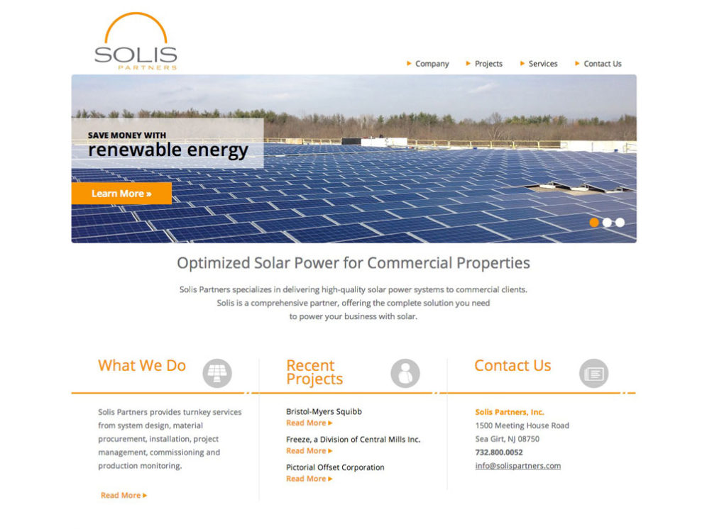 Website Design for Solis Partners | Splendor