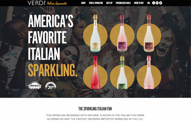 Website Design for Liquor Brand, Verdi Spumante Website Design